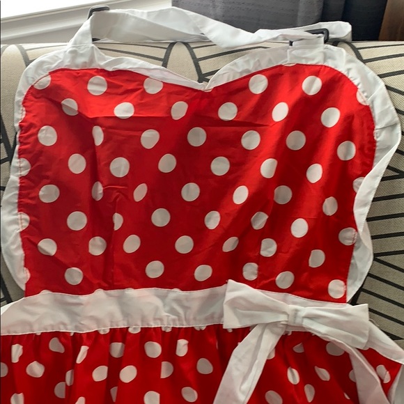 Disney | Accessories | Disney Minnie Mouse Apron For Adults Red | Poshmark